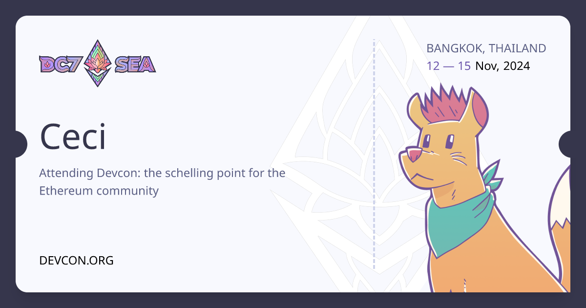 Join me @ Devcon 2024