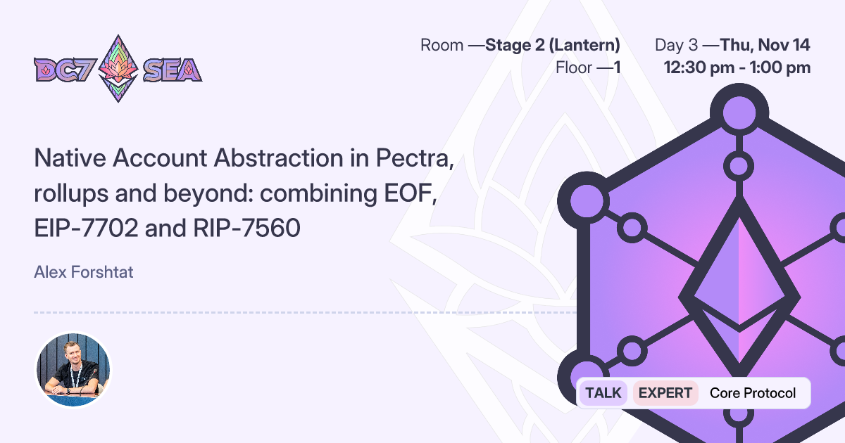 Native Account Abstraction in Pectra, rollups and beyond: combining EOF, EIP-7702 and RIP-7560 ...