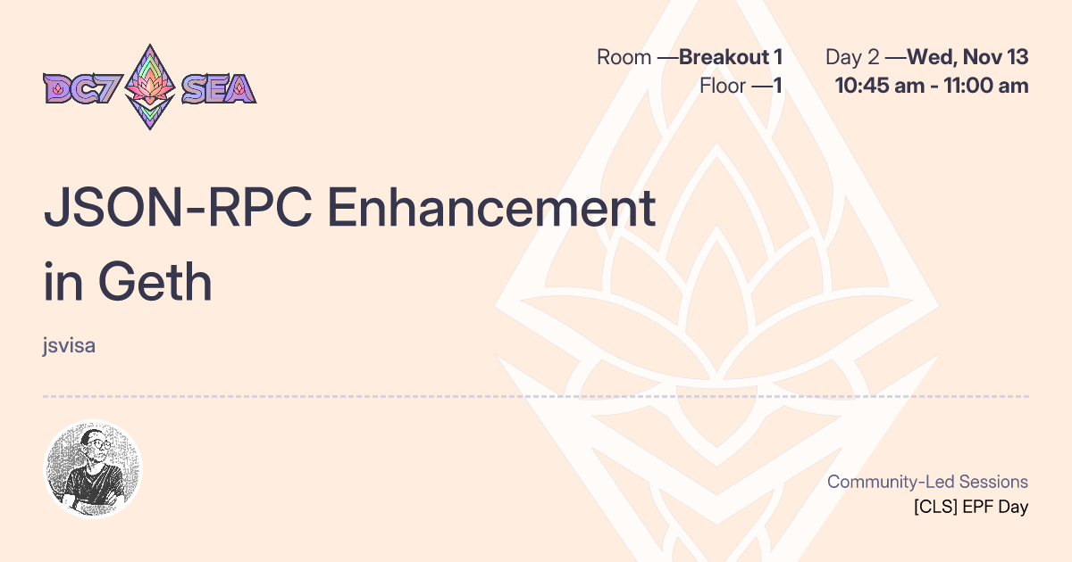 JSON-RPC Enhancement in Geth @ Devcon SEA