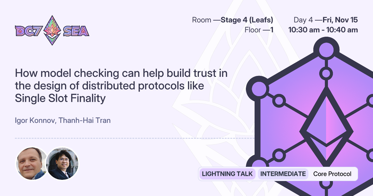 How model checking can help build trust in the design of distributed protocols like Single Slot ...