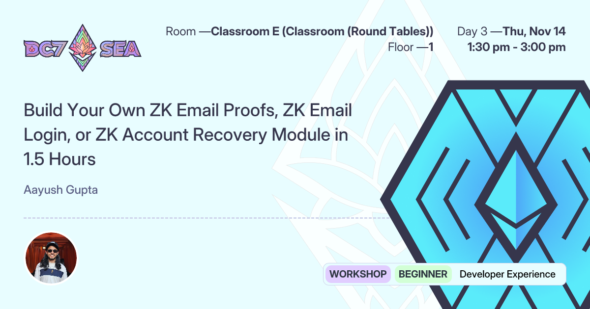 Build Your Own ZK Email Proofs, ZK Email Login, or ZK Account Recovery Module in 1.5 Hours ...