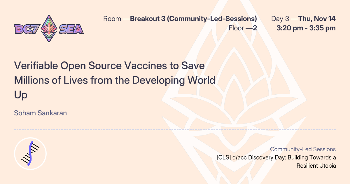 Verifiable Open Source Vaccines to Save Millions of Lives from the ...