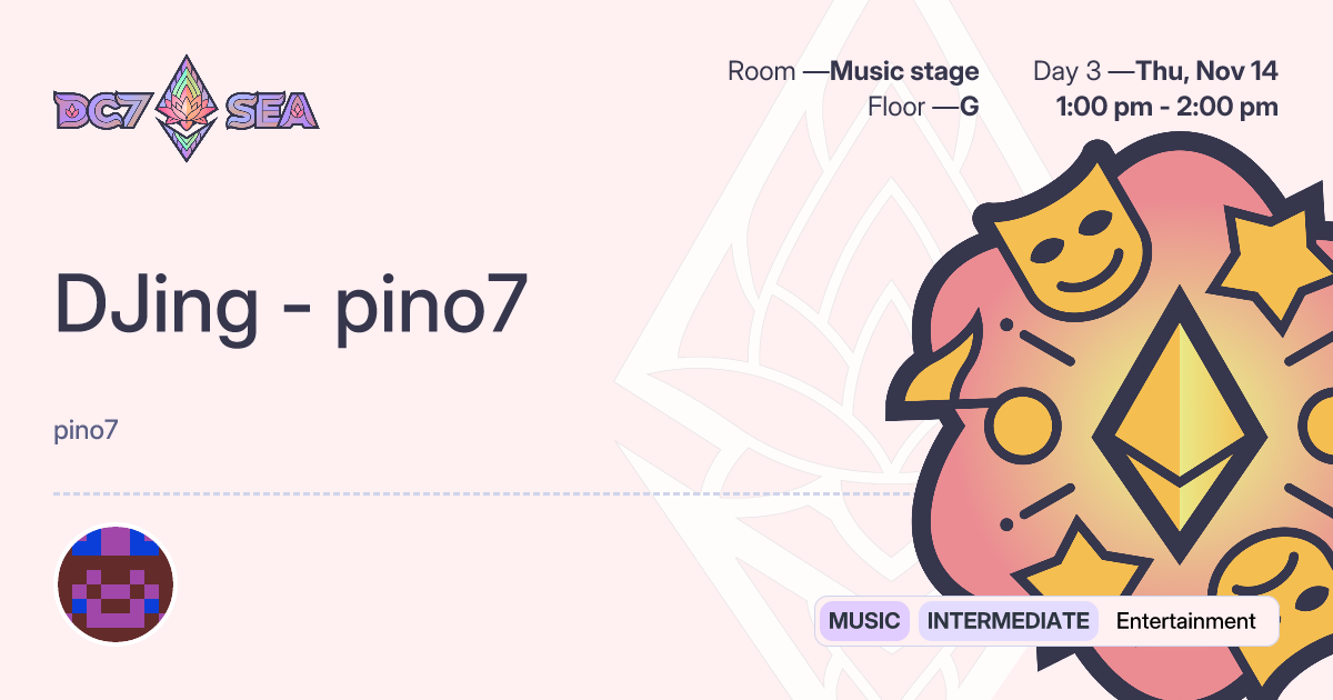 DJing - pino7 @ Devcon SEA