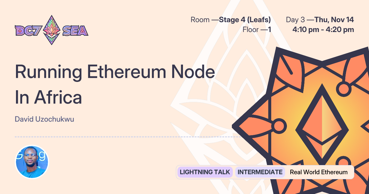 Running Ethereum Node In Africa @ Devcon SEA